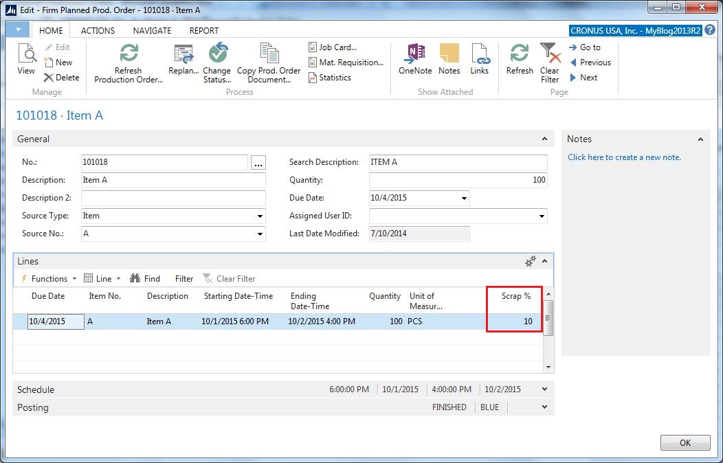 Scrap in Production in Microsoft Dynamics NAV | Olof Simren - Microsoft ...